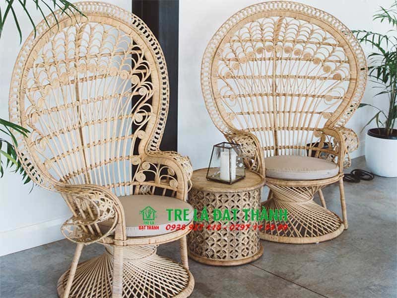 Ghế Con Công Mây Tự Nhiên Cao Cấp - Peacock Chair